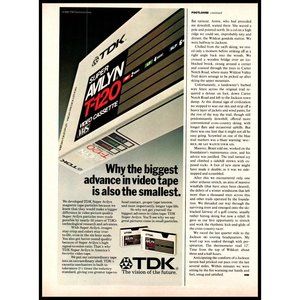 TDK | Art | 982 Tdk Blank Vhs Video Tape Cassette Vintage Print Ad 8s ...